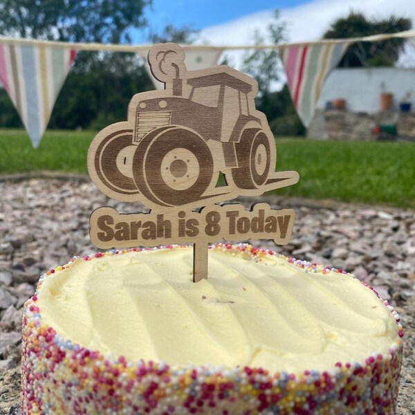 Tractor Cake Topper - Etsy UK