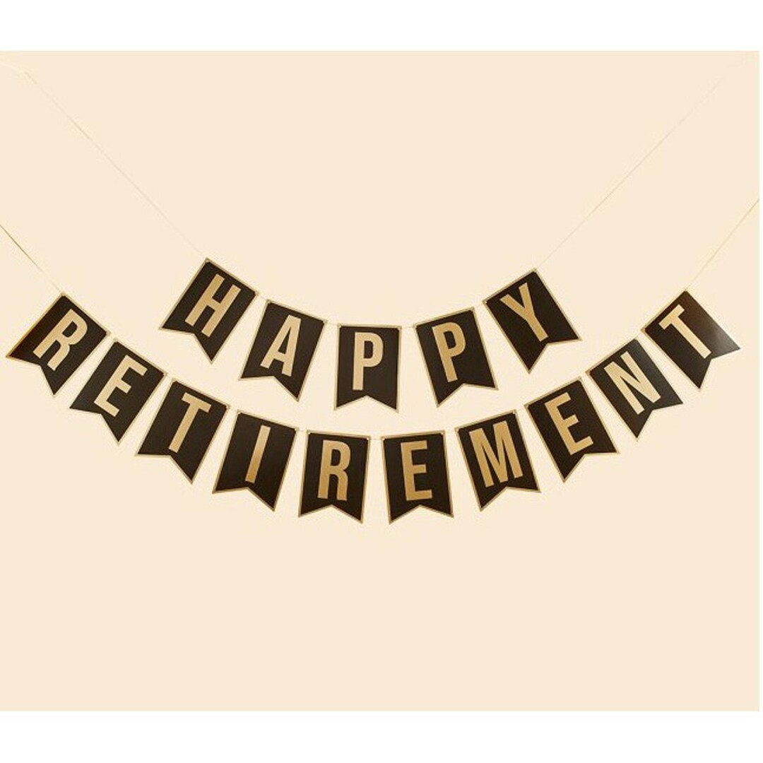 Retirement Party Banner, Company Hanging Decoration, Retirement Sign ...