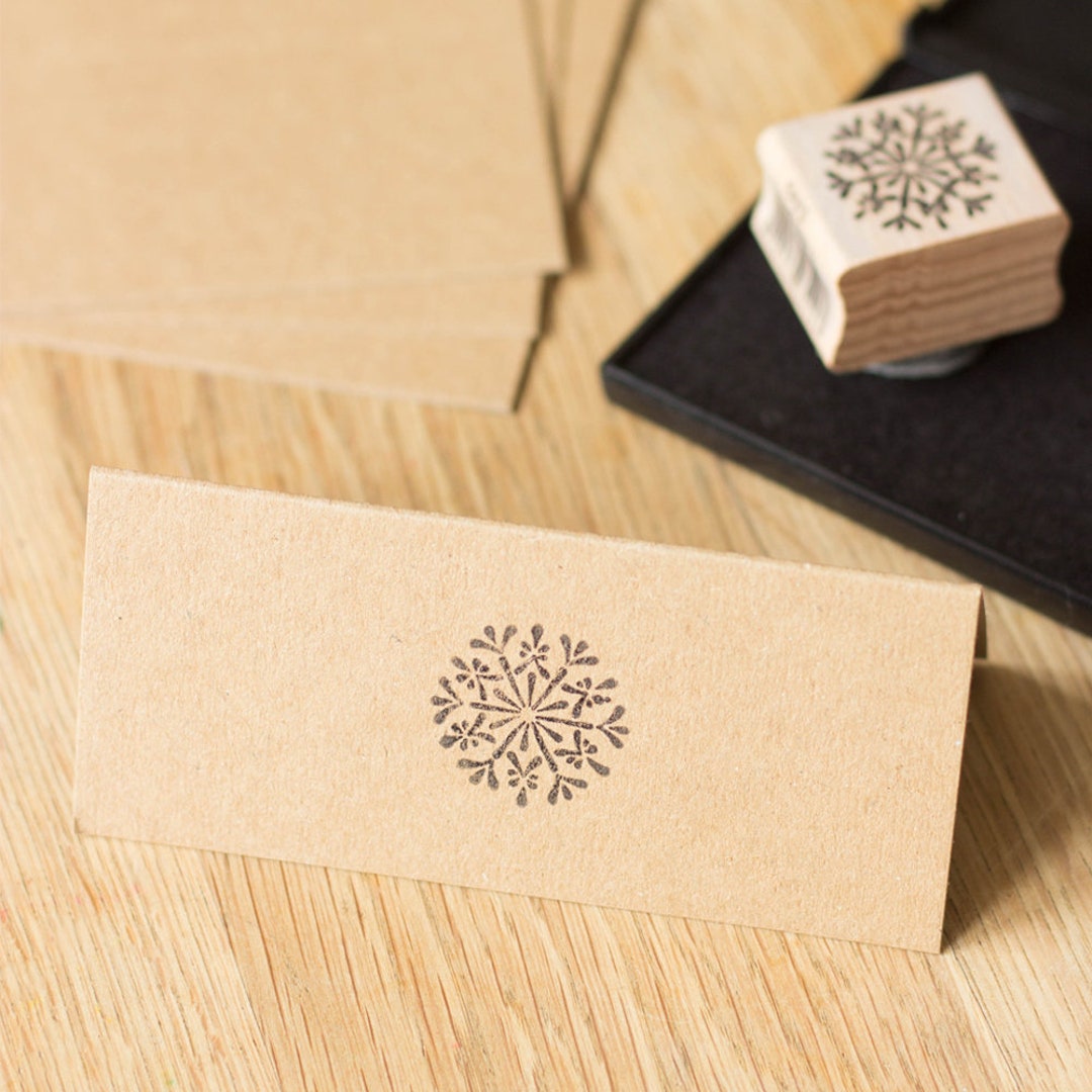 Snowflake Rubber Craft Stamp, Christmas Craft Ink Stamps, DIY Winter ...