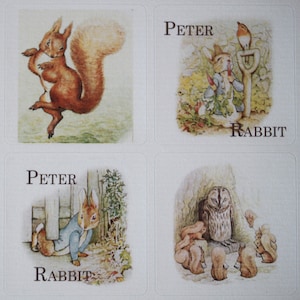 35 Peter Rabbit Stickers, Beatrix Potter Sticker Sheet, Birthday Party ...
