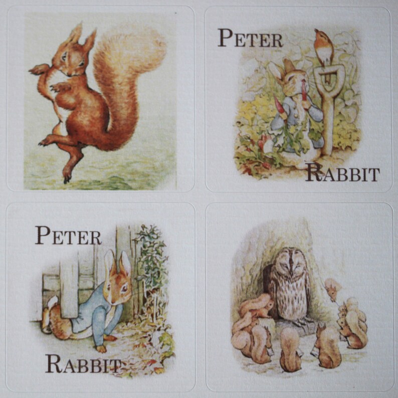 35 Peter Rabbit Stickers Beatrix Potter Sticker Sheet | Etsy