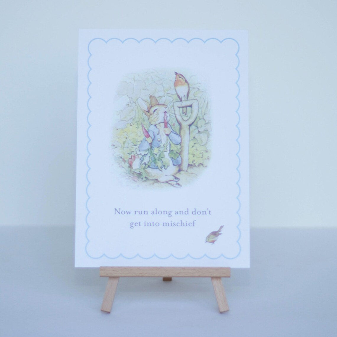 Peter Rabbit A5 Sign & Easel 'now Run Along..' 1st | Etsy