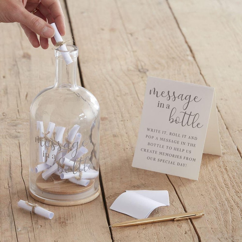 Alternative Wedding Guest Book Message in A Bottle Party - Etsy