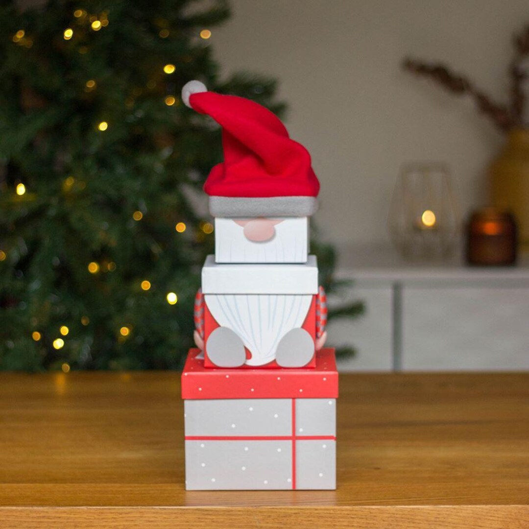Stackable Gonk Christmas Gift Boxes Nested Christmas Eve Box - Etsy UK