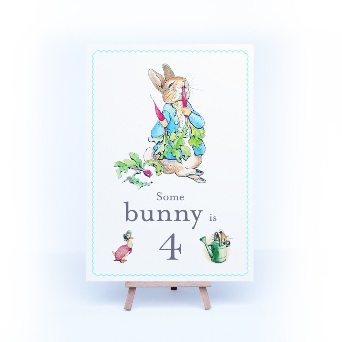 Peter Rabbit 4th Birthday Table Sign, Peter Rabbit Birthday Sign, Some ...