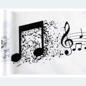 Music Note Table Runner, Musical Note Party Tableware, Disco Party ...