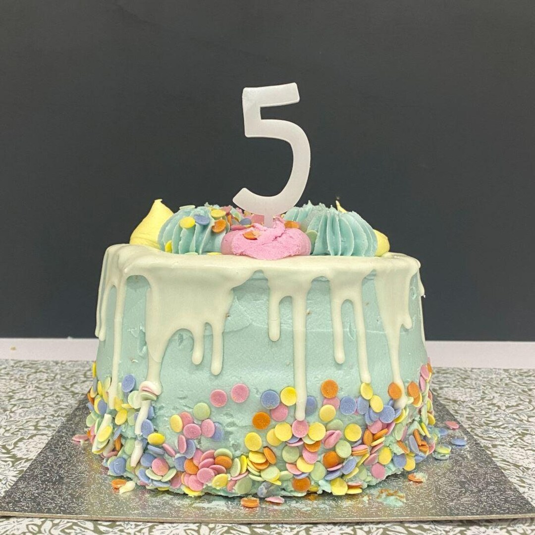 Acrylic Number 5 Birthday Cake Topper, Age Cake Decorations ...