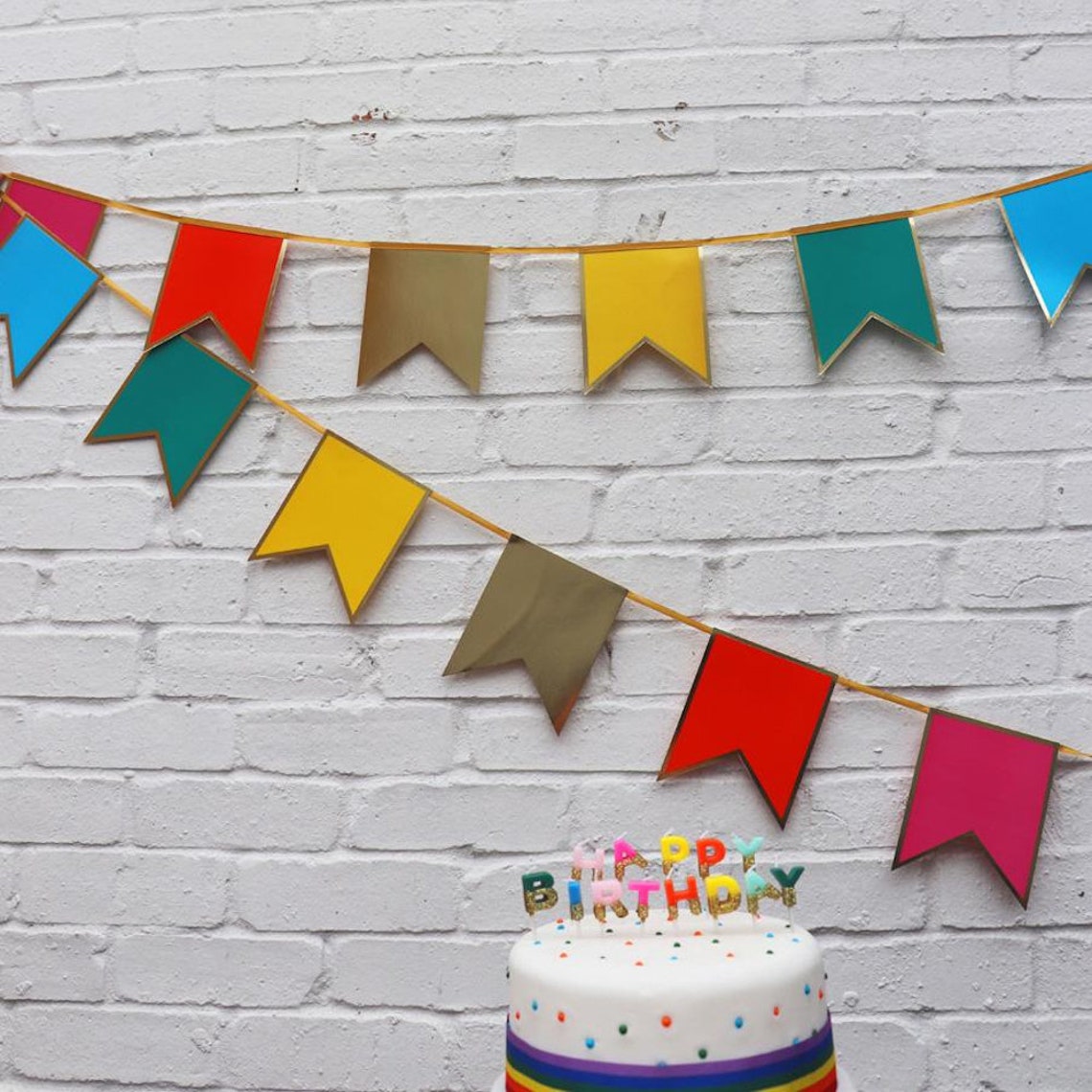 12 Rainbow Plates Birthday Party Plates Bright Rainbow - Etsy