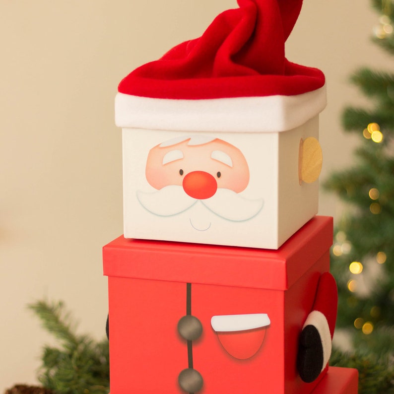 Stackable Santa Christmas Gift Boxes Nested Christmas Eve - Etsy