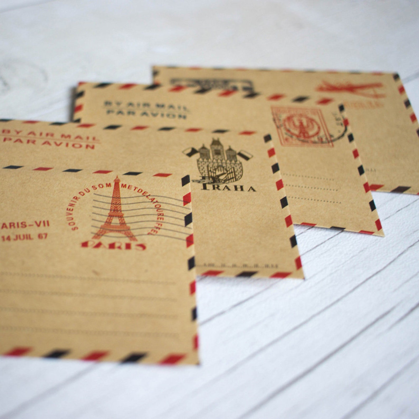 40 Mini Vintage Par Avion Airmail Envelopes Wedding Favours - Etsy UK