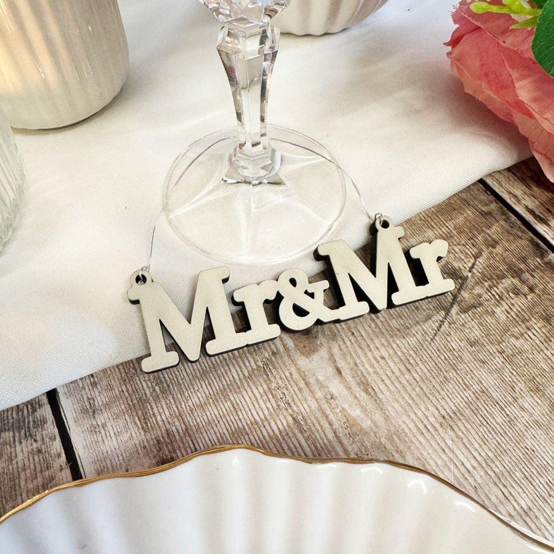 Wood Hanging Mr Mr Small Sign, Ivory Wedding Hanging Decoration Gift ...
