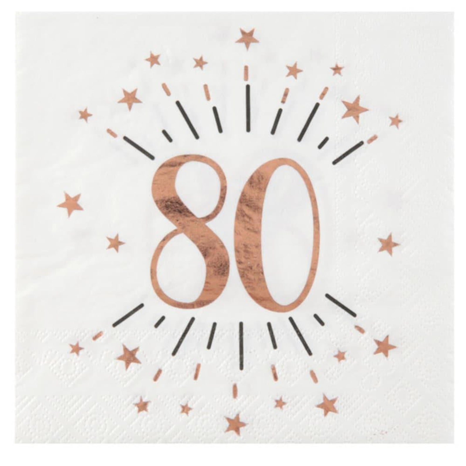 80th Birthday Party Rose Gold 80th Birthday Tableware 80th - Etsy UK