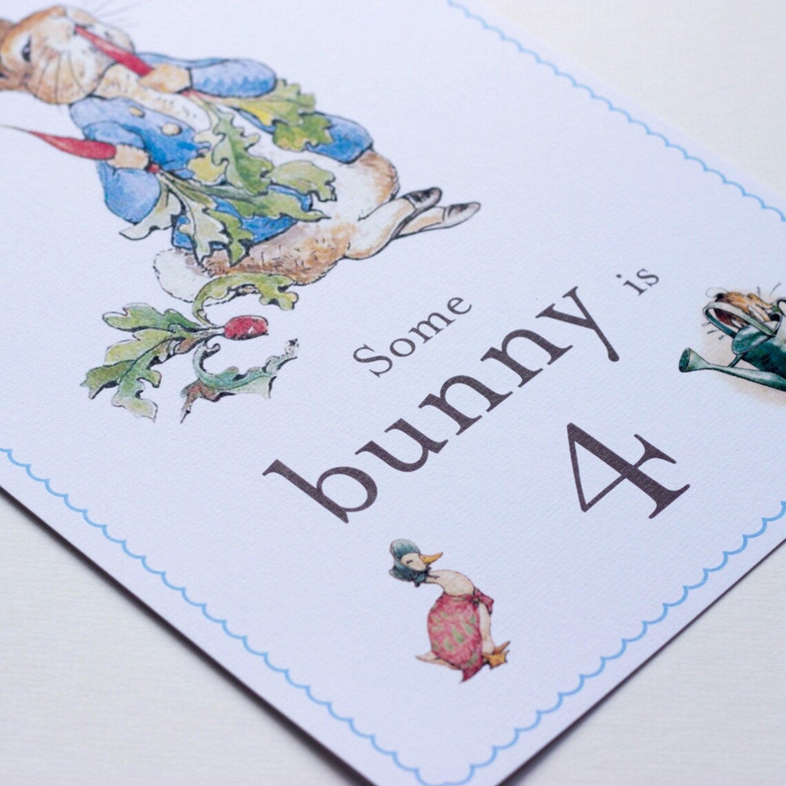 Peter Rabbit 4th Birthday Table Sign, Peter Rabbit Birthday Sign, Some ...