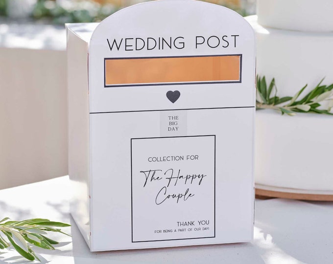 Modern Wedding Post Box, Wedding Cards Keepsake Box, Wedding Reception ...