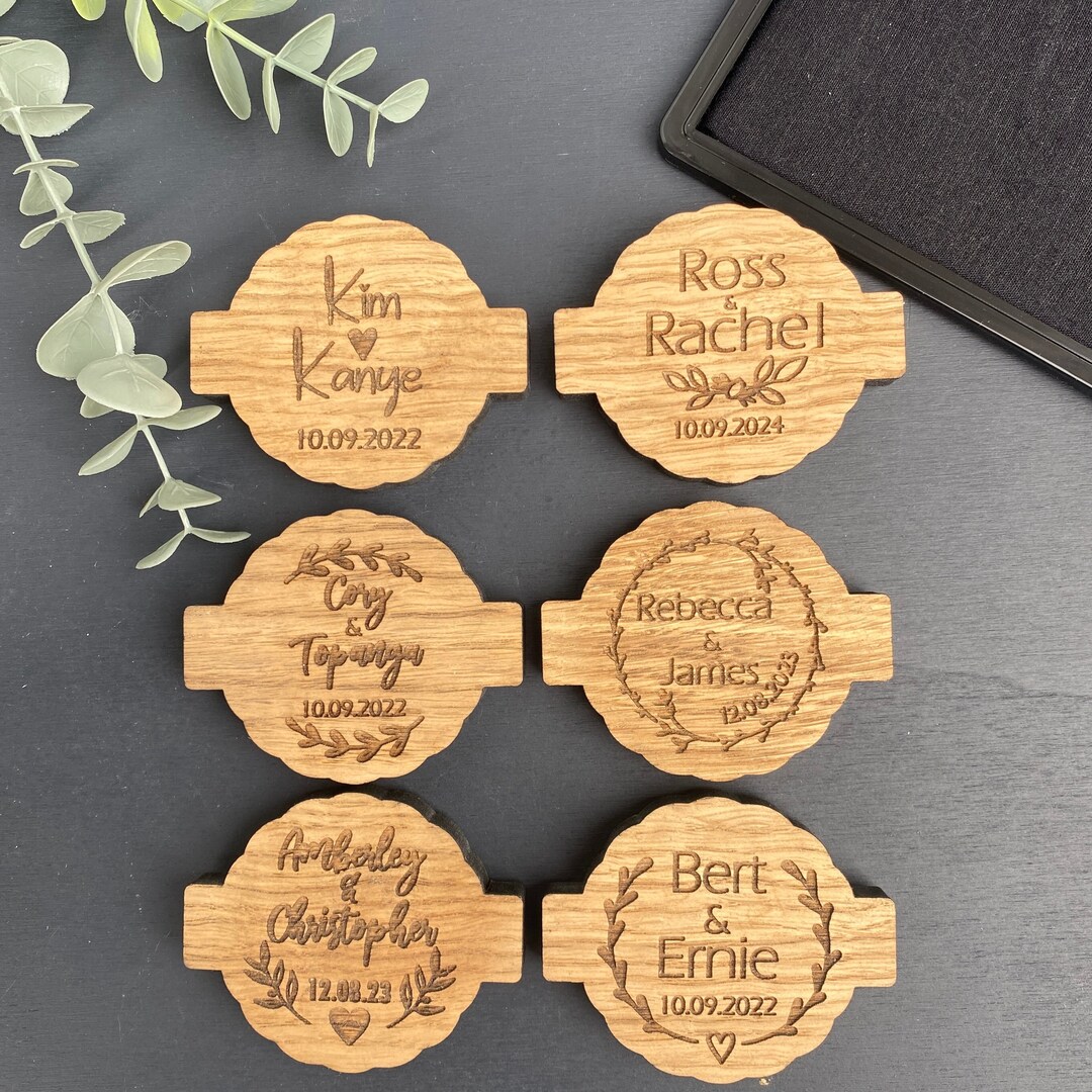Custom Wedding Ink Stamp Names and Dates, Personalised Wedding ...