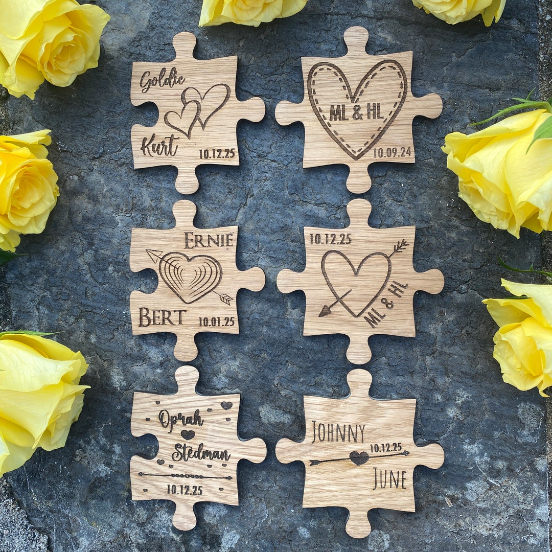 Personalised Wooden Jigsaw Piece Keepsake, My Missing Piece Gift, 5th ...