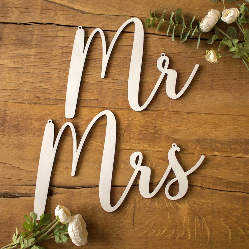 Mr and Mrs Wedding Signs - Etsy