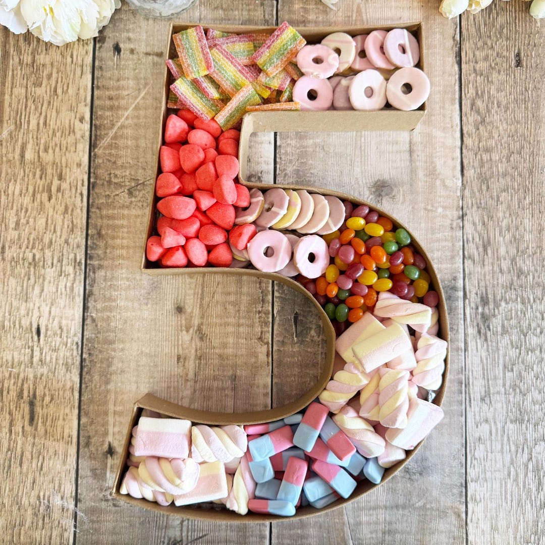 Cardboard Food Tray – Number 5, 5th 50th Birthday Party Display Platter ...