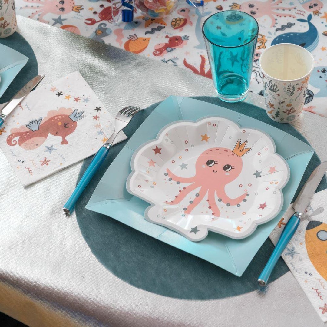 Under the Sea Table Runner, Mermaid Birthday Party Paper Table Cover ...