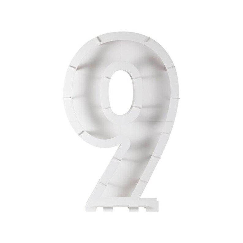 Large Number 9 Balloon Stand, Birthday Table Decoration, Balloon Holder ...
