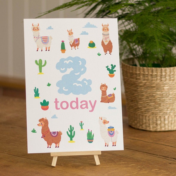 2nd Birthday Card - Etsy UK