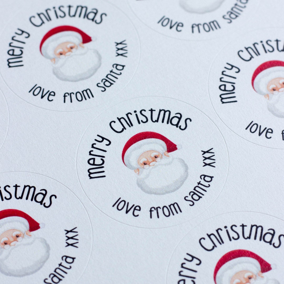 Christmas Present Stickers From Santa Sticker Sheet, Kids Gifts Labels ...