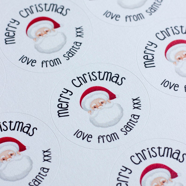 Christmas Present Stickers From Santa Sticker Sheet Kids - Etsy
