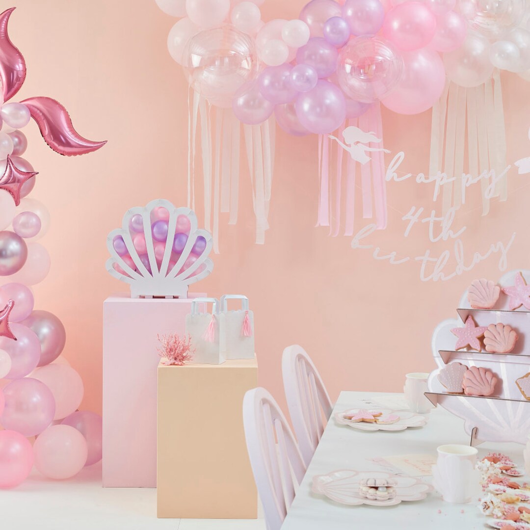Mermaid Party Decorations, Girls Birthday Party, Pink Mermaid Cups ...