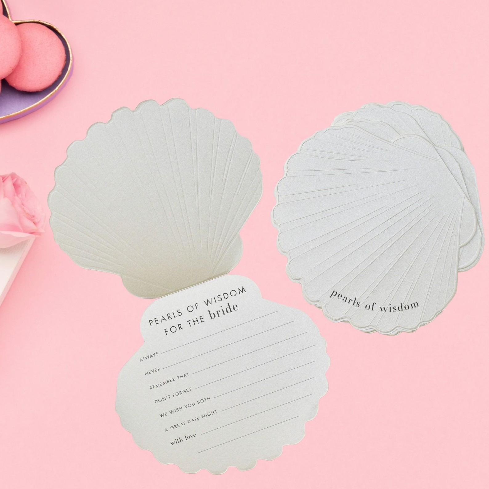 Hen Party Advice Cards, Shell-shaped Bridal Shower Activity Game (set ...