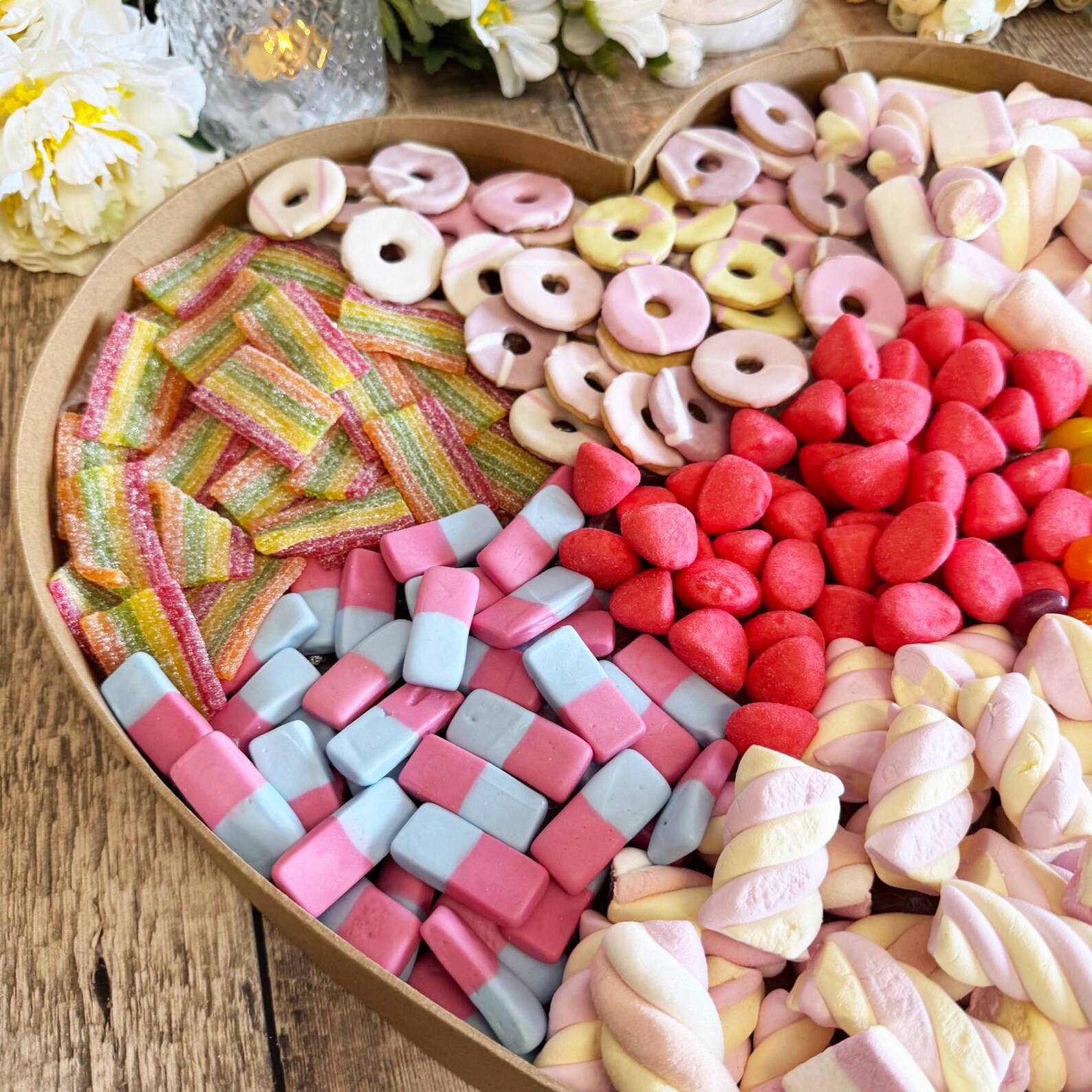 Cardboard Food Display Tray in Heart Design – Party Platter for ...