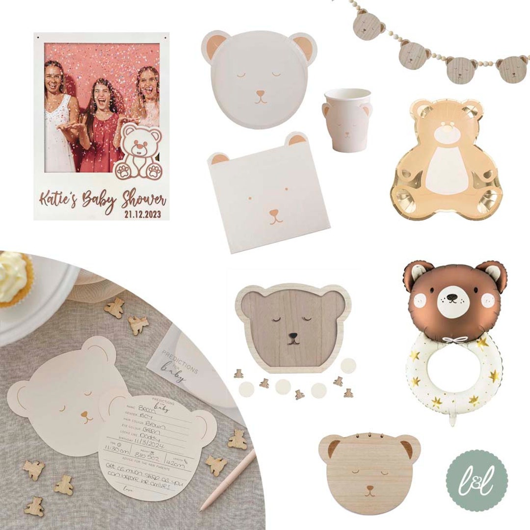 Teddy Bear Partyware, Childrens 1st 2nd Birthday Party Tableware ...