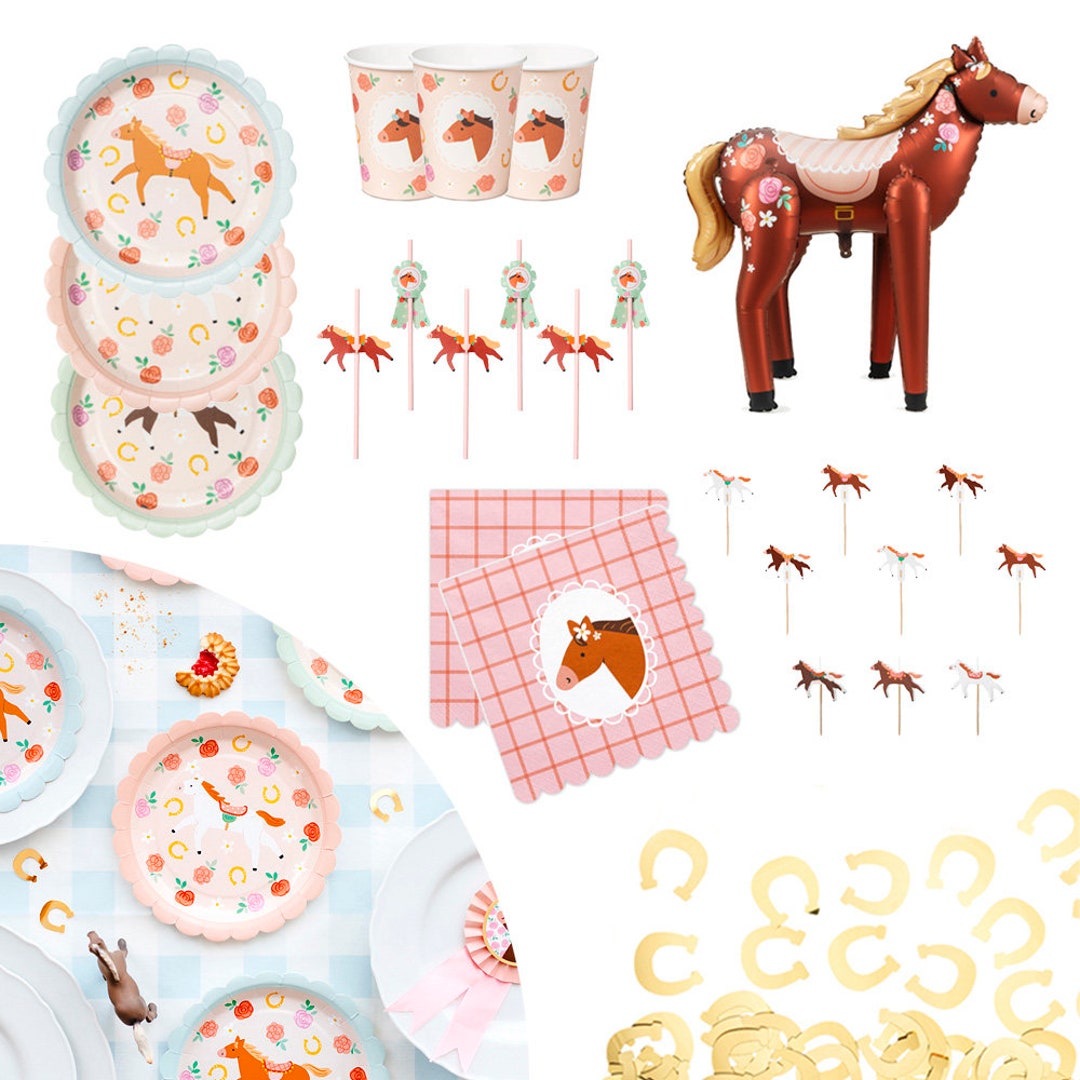 Pony Horse Birthday Partyware, Girls Birthday Party, Horse Plates ...