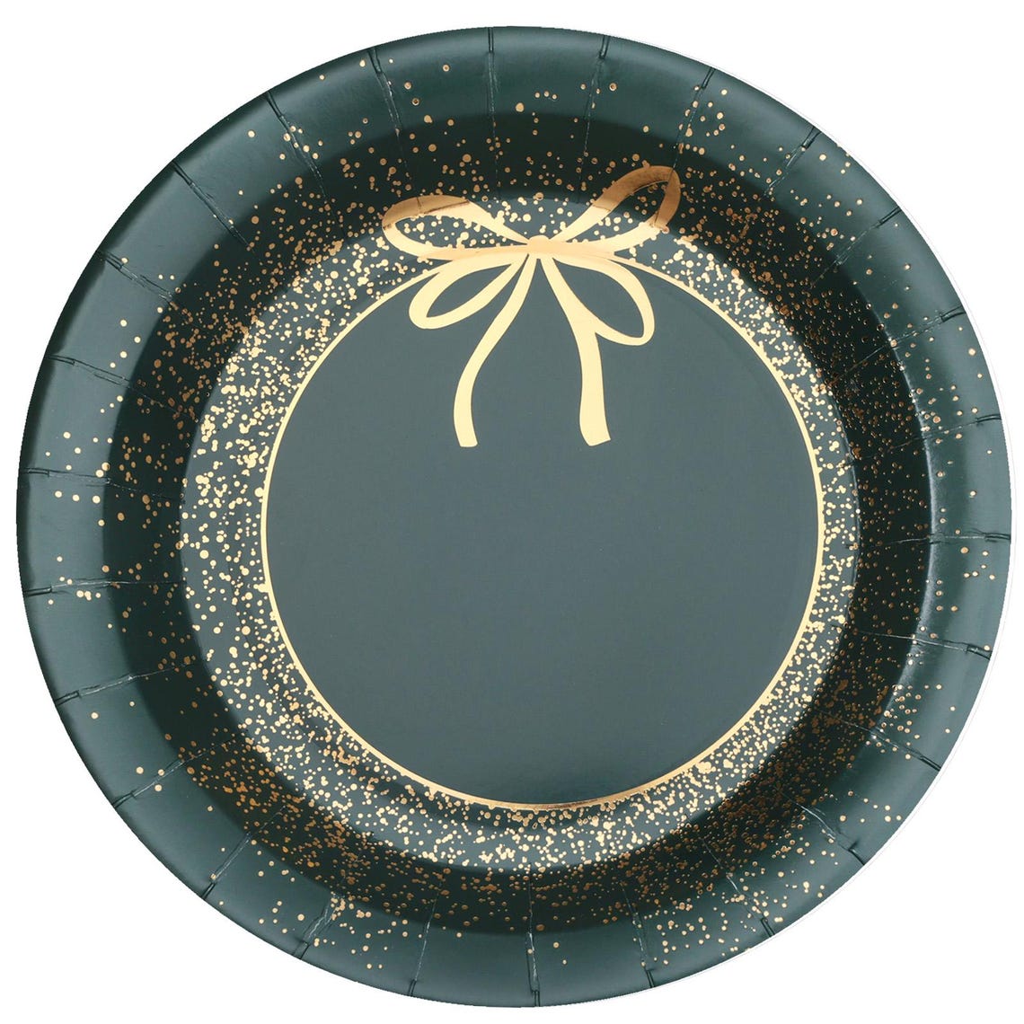10 Elegant Green Sparkling Plates, Premium Disposable Tableware for ...