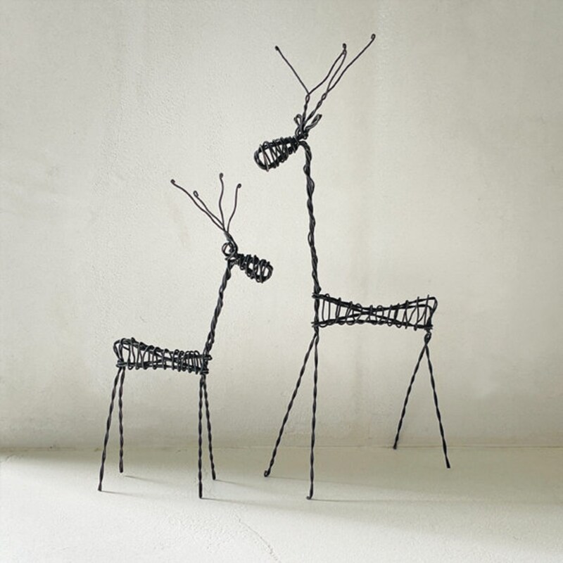 Small Wire Reindeers - Etsy