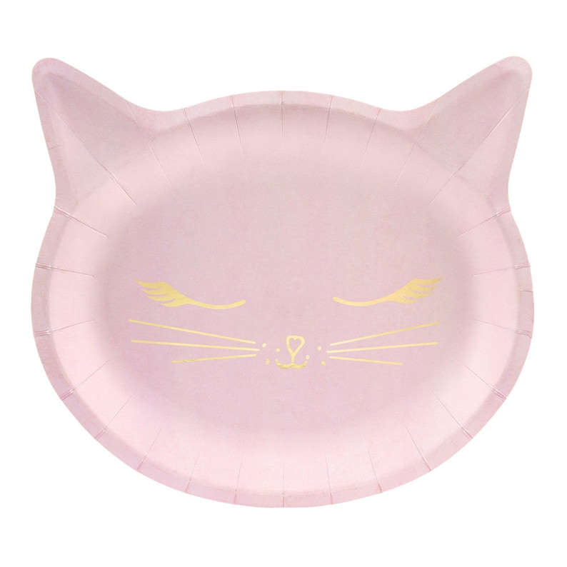6 Kitty Cat Paper Party Plates, Kitty Cat Birthday Theme, Kitty Cat ...