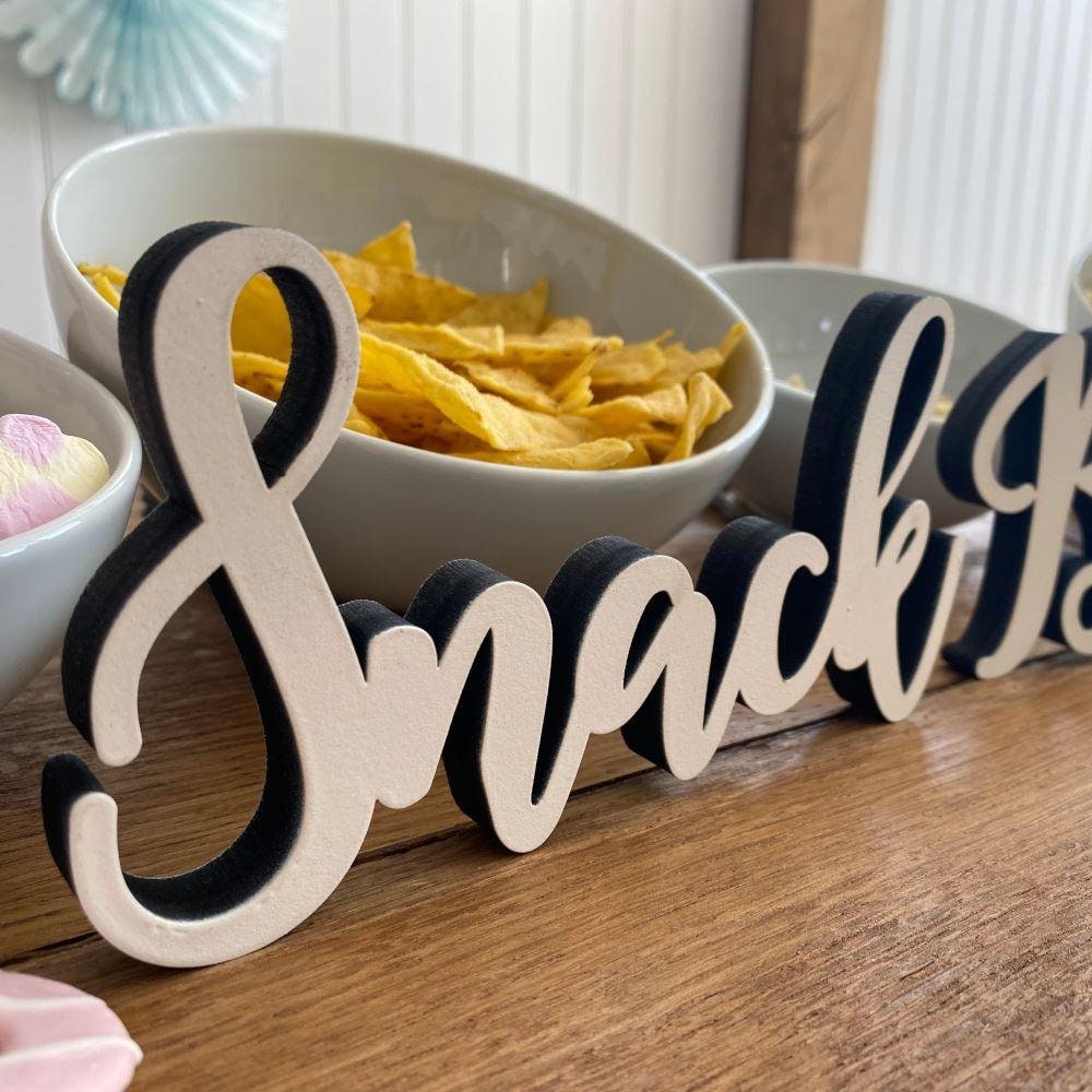 Wedding Snack Bar Standing Table Sign Wooden Table - Etsy UK