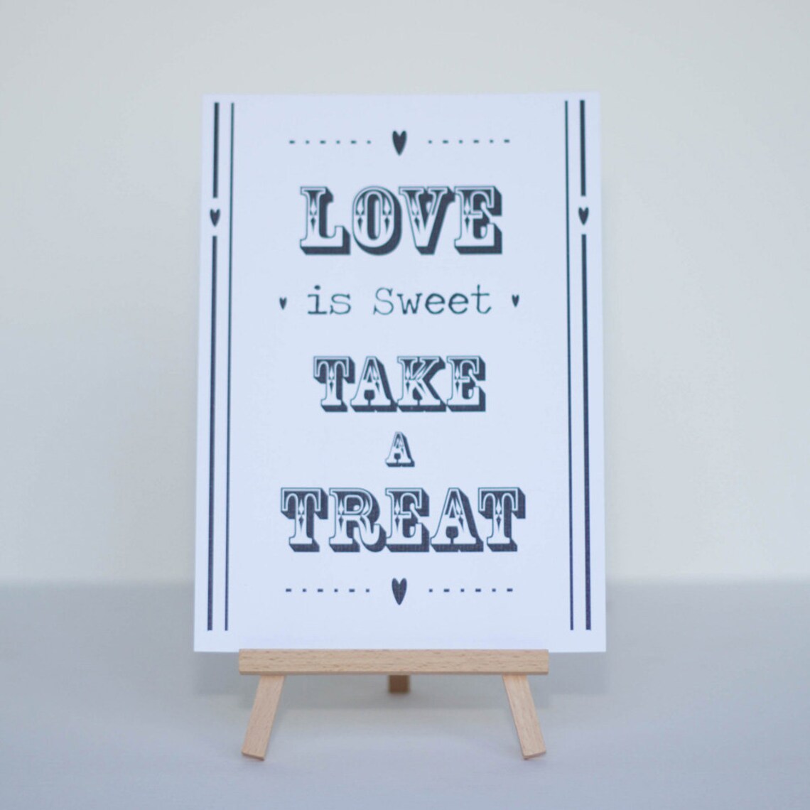 Candy Sweet Bar Wedding Sign White Love is Sweet A5 Party - Etsy UK