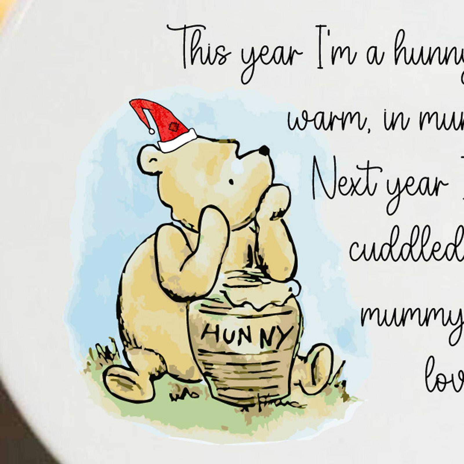 Winnie the Pooh Pregnancy Bump Bauble, Hanging Christmas Tree Keepsake ...