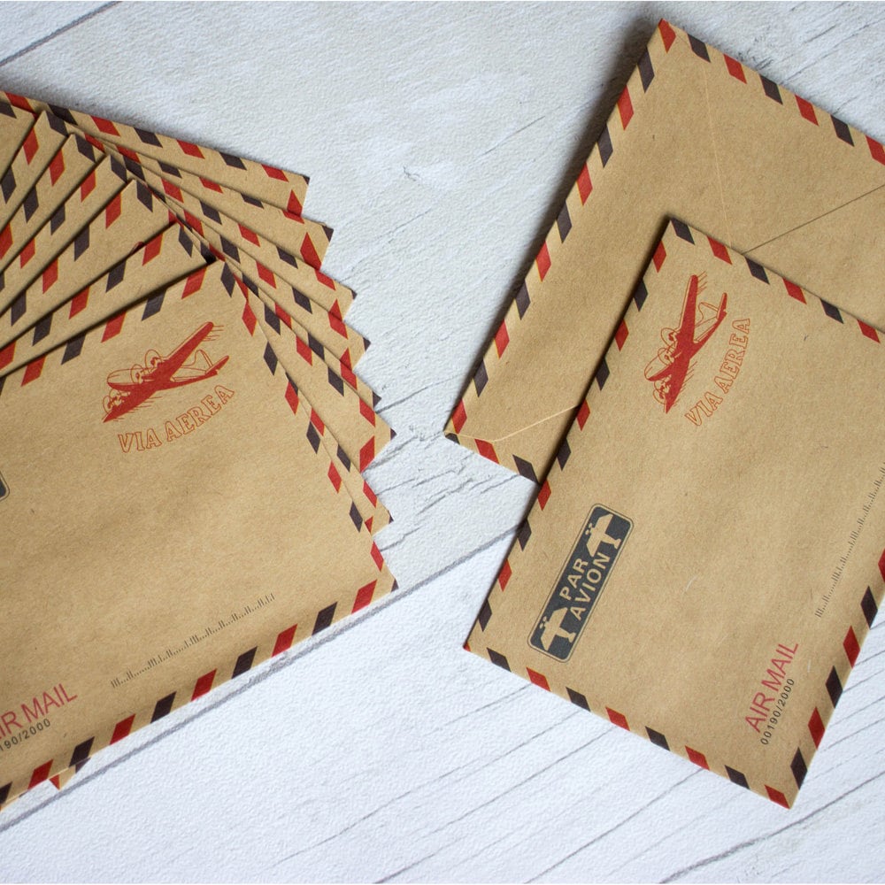40 Mini Vintage Par Avion Airmail Envelopes Wedding Favours - Etsy UK