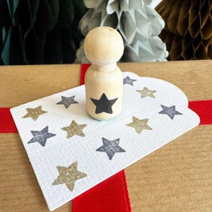 Mini Rubber Star Ink Stamp, Christmas Crafts, Rubber Stamp for Cards ...
