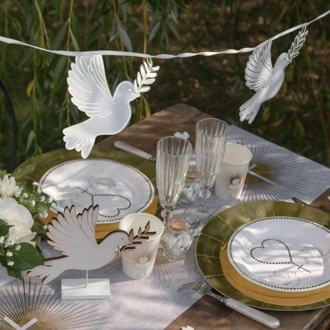 Dove Hanging Bunting, Religious Ceremonial Hanging Decorations, Baptism ...