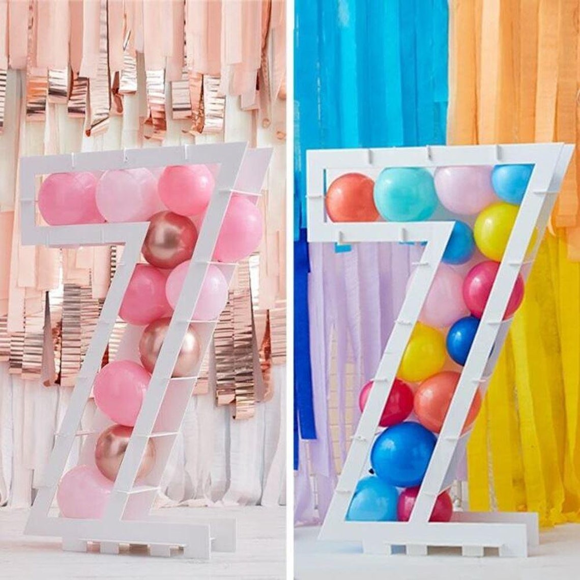 Large Number 7 Balloon Stand Birthday Table Decoration - Etsy 日本