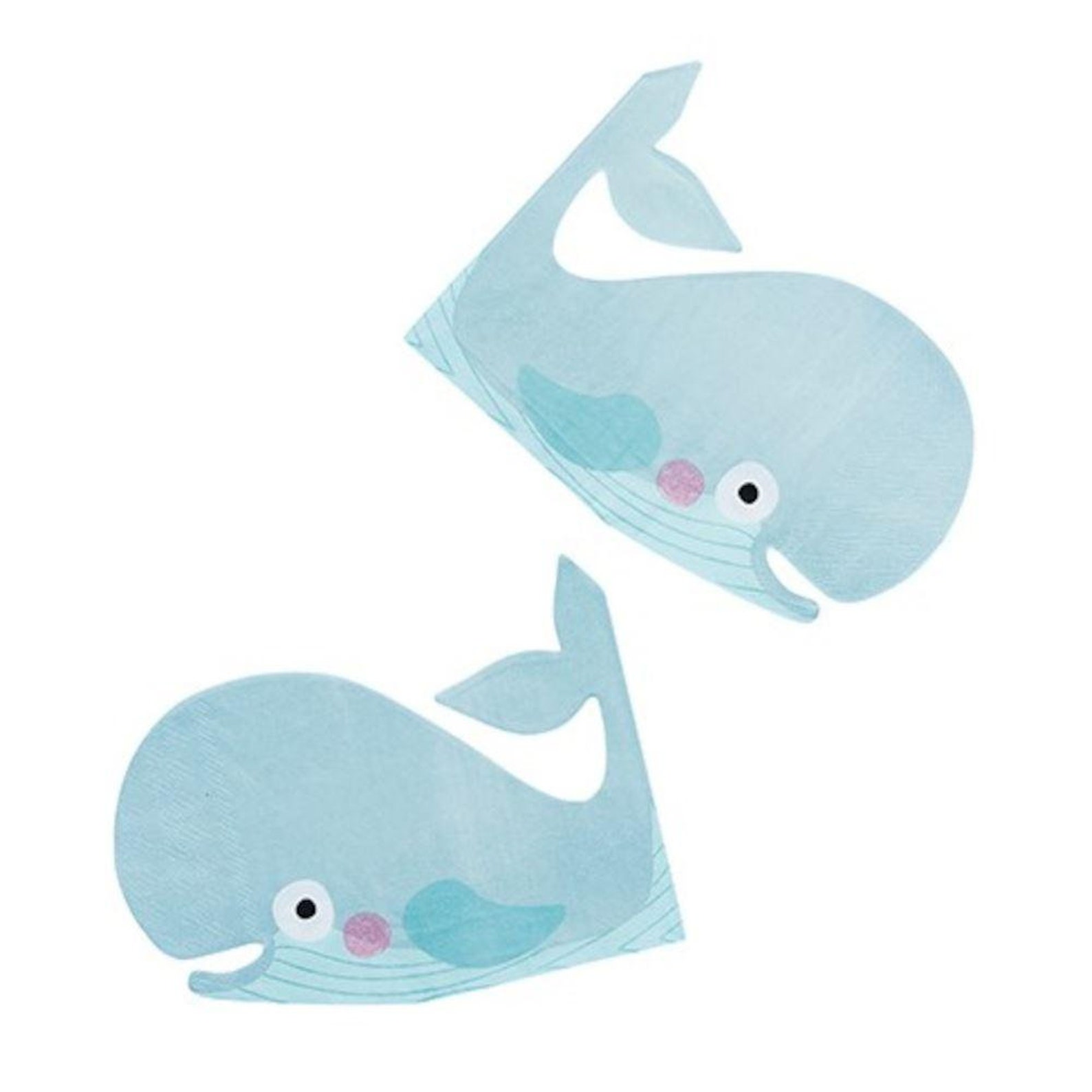 16 Whale Paper Napkins, Under the Sea Birthday Party Tableware ...