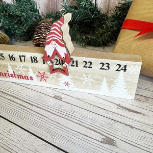 Christmas Santa Slider Advent Countdown, Festive Table Decoration ...
