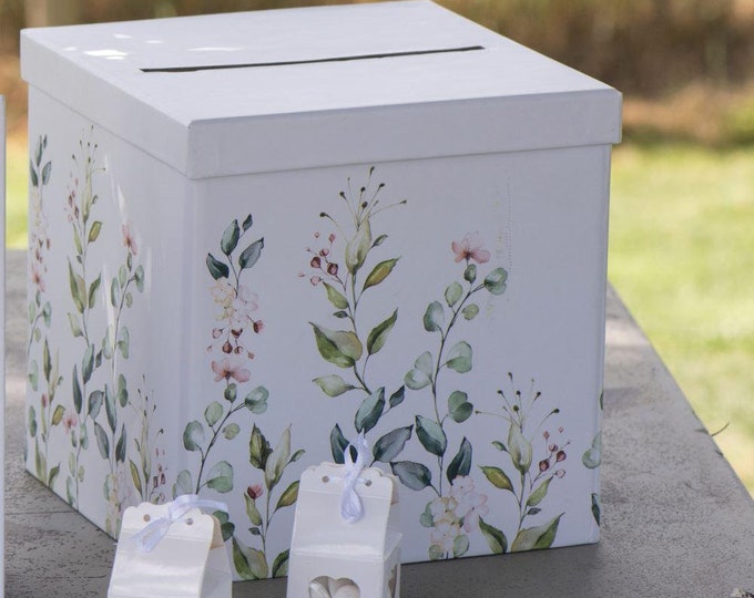 Botanical Card Post Box, Wedding Card Keepsake Box, Wedding Cards Box ...