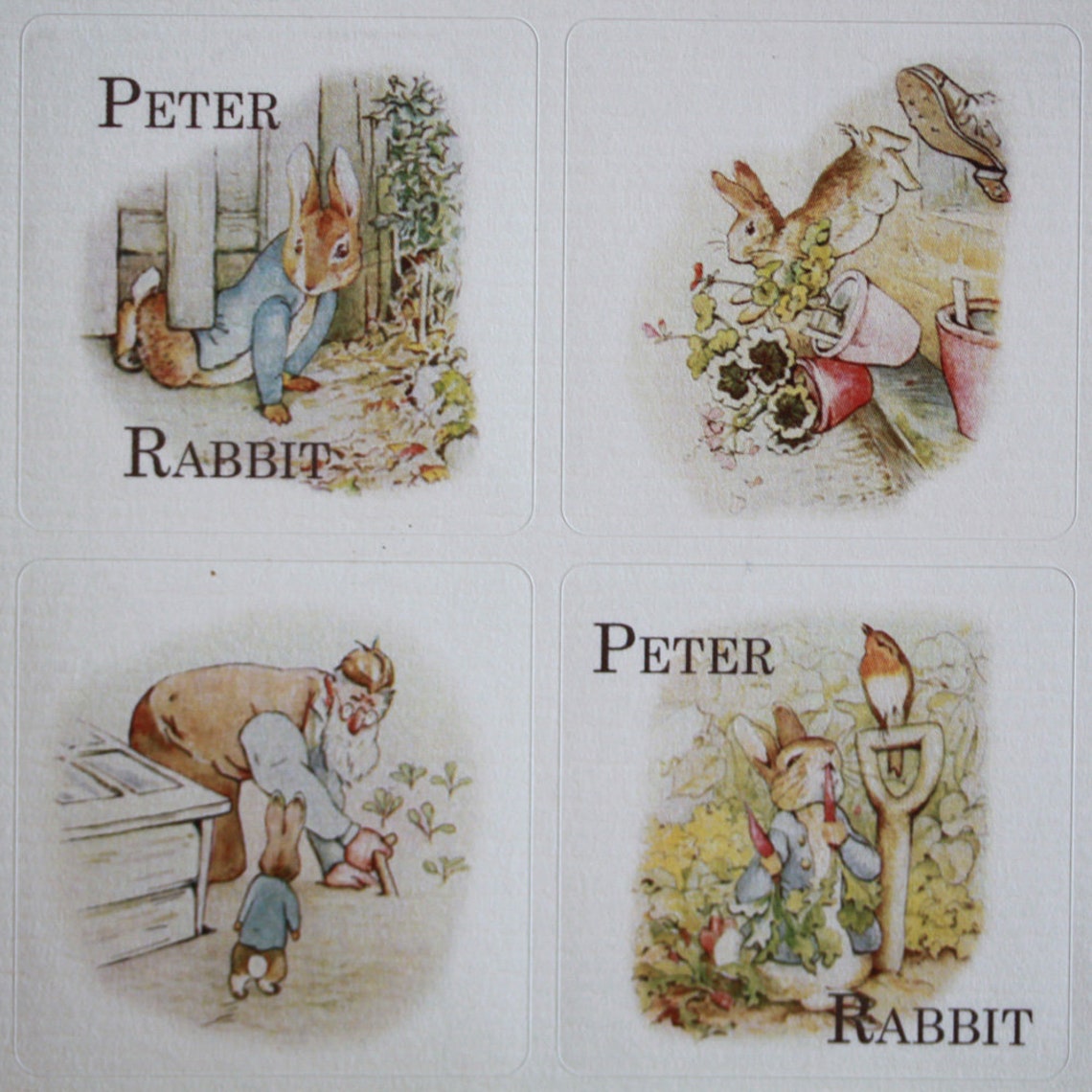 35 Peter Rabbit Stickers, Beatrix Potter Sticker Sheet, Birthday Party ...
