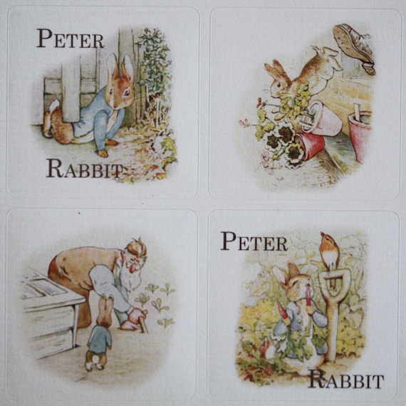 35 Peter Rabbit Stickers Beatrix Potter Sticker Sheet | Etsy