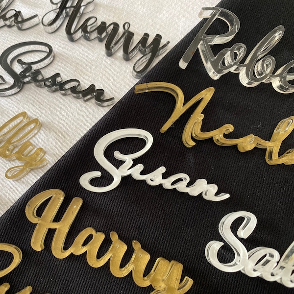 Personalised Acrylic Laser Cut Names - Etsy UK