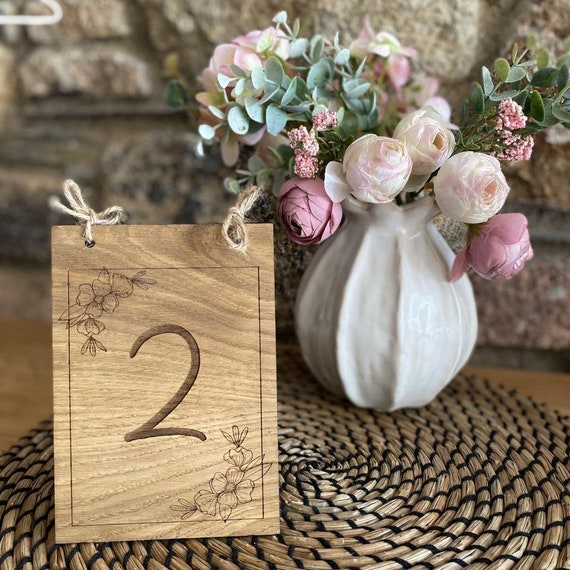 Country Wedding Table Numbers