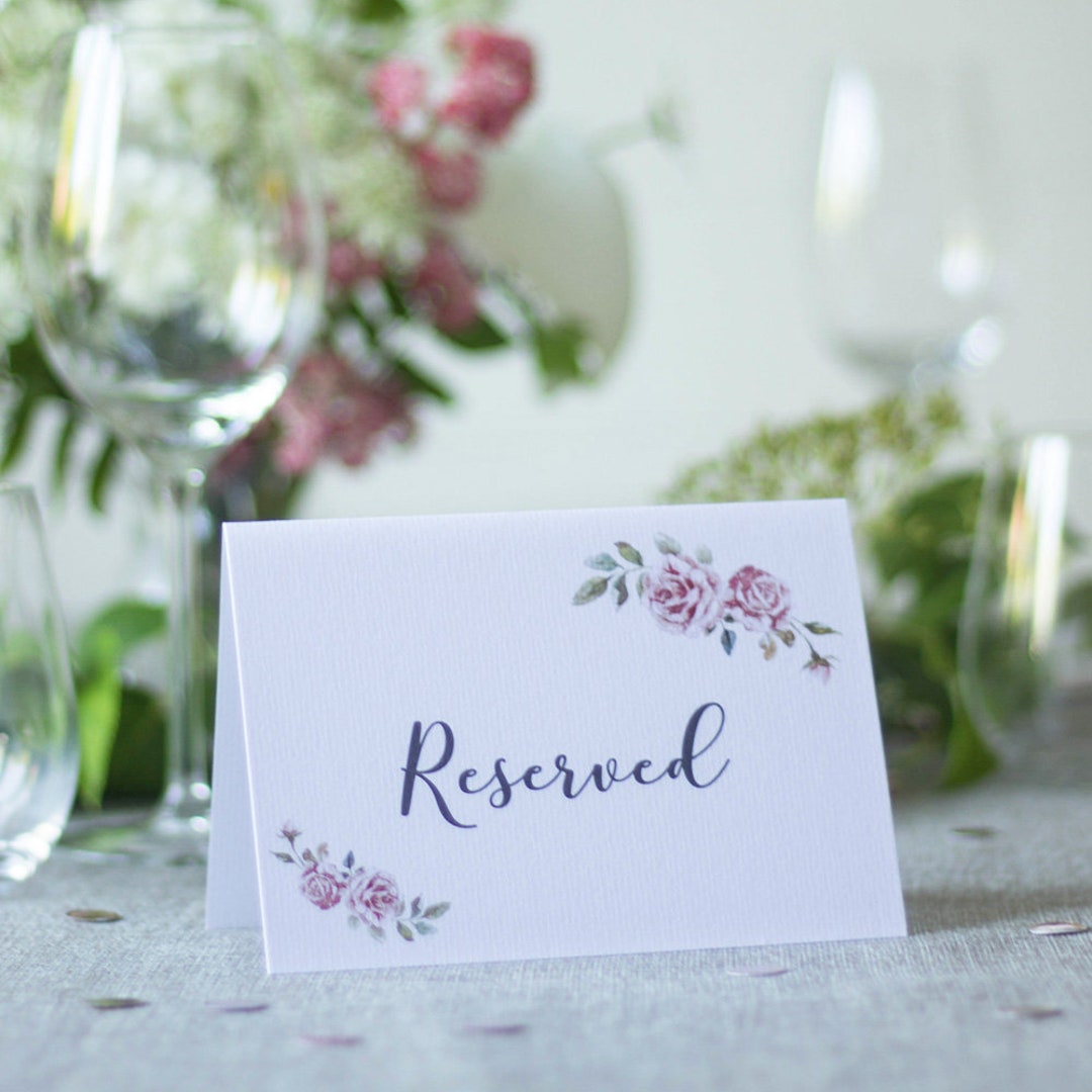 4 Boho Reserved Wedding Place Card, Boho Reserved Sign, Boho Wedding ...
